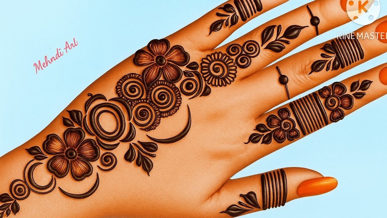 Cone designs | Mehndi design simple flower easy | Mehandi ki phool wali ...