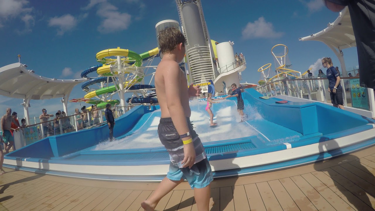 Royal Caribbean Flowrider Rides and Bloopers - YouTube