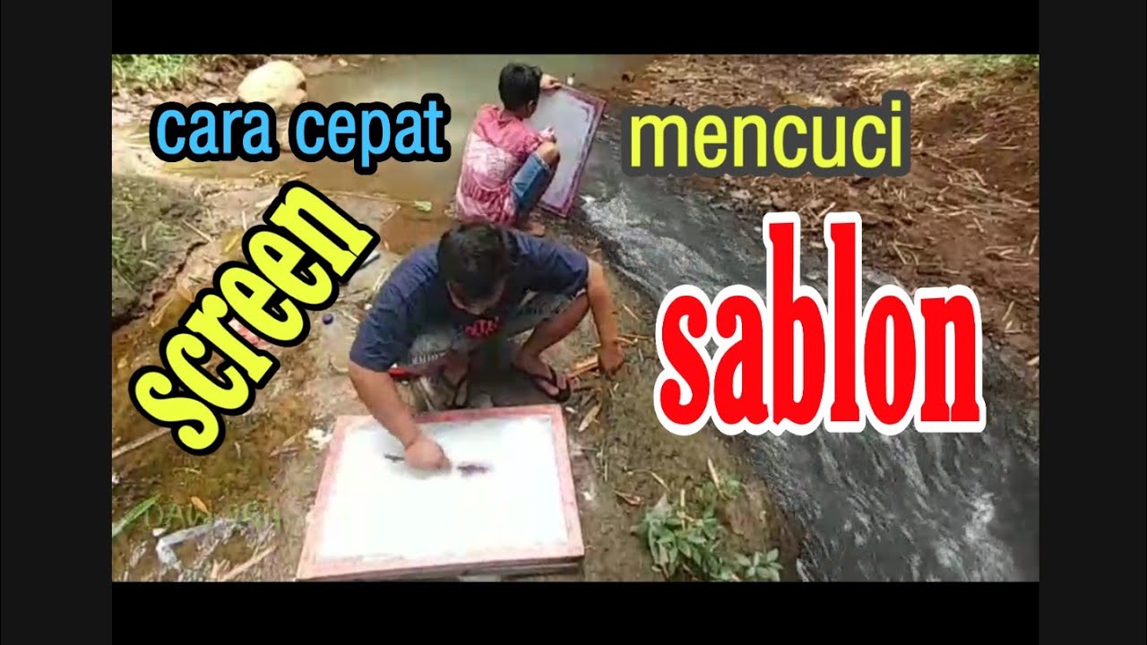 Cara mencuci screen sablon cepat bersih dan tidak bau - YouTube