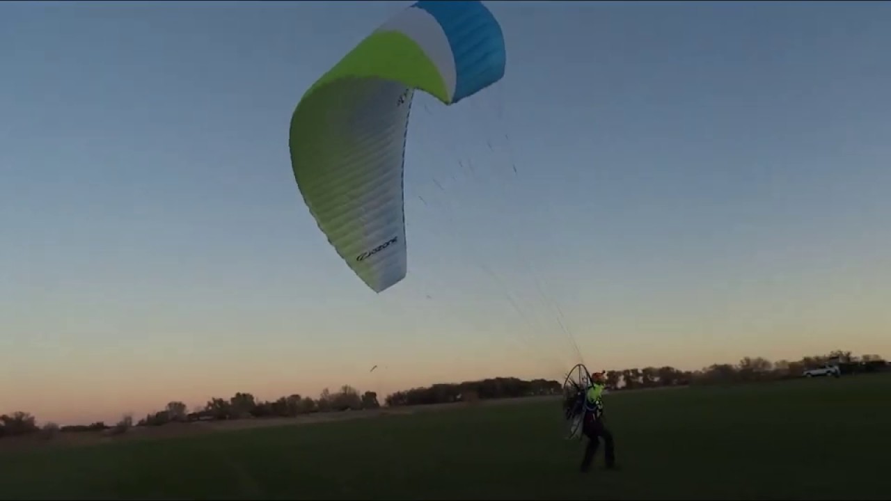 First paramotor flight or PPG first flight - YouTube