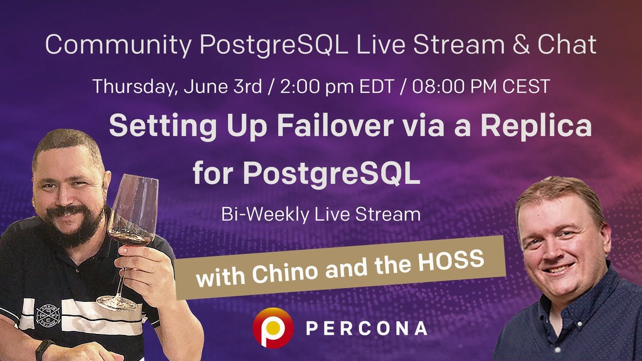Setting Up Failover Via A Replica For Postgresql Percona Community
