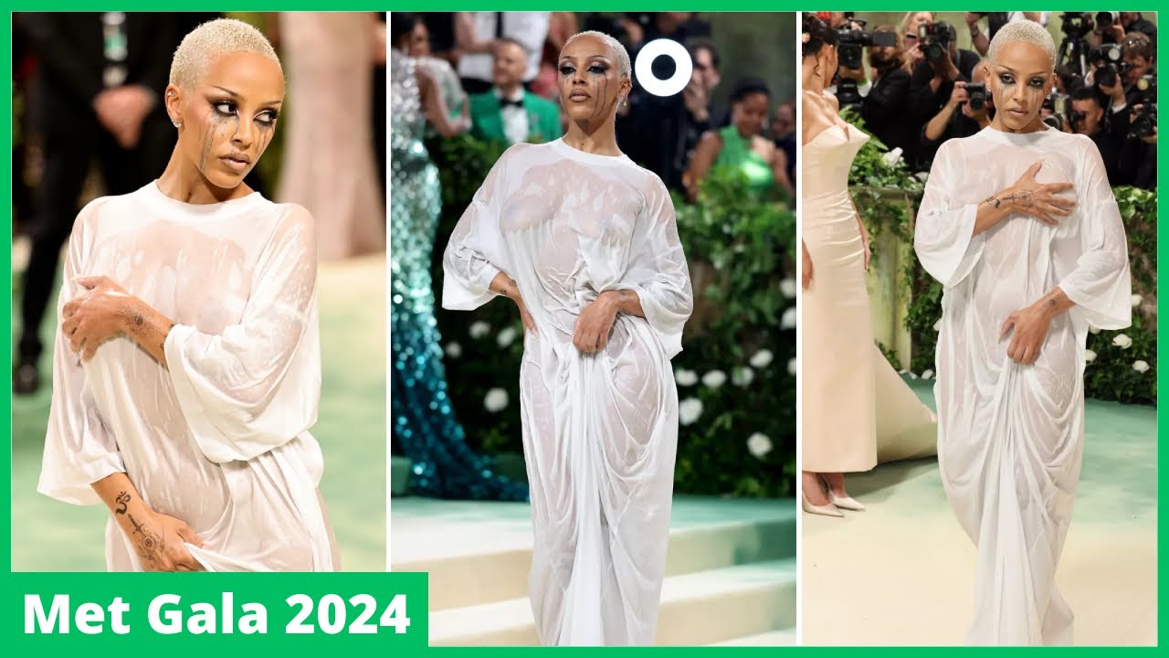 Doja Cat's fully Transparent and Wet Diva Look || Met Gala 2024 - YouTube