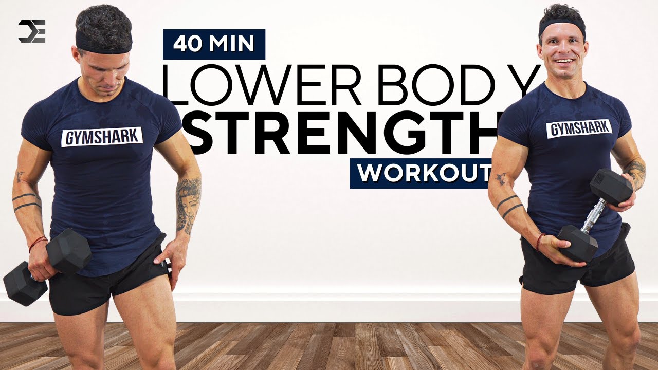 40 Min DB LOWER BODY WORKOUT| Build Legs at Home | Warm Up and Cool ...