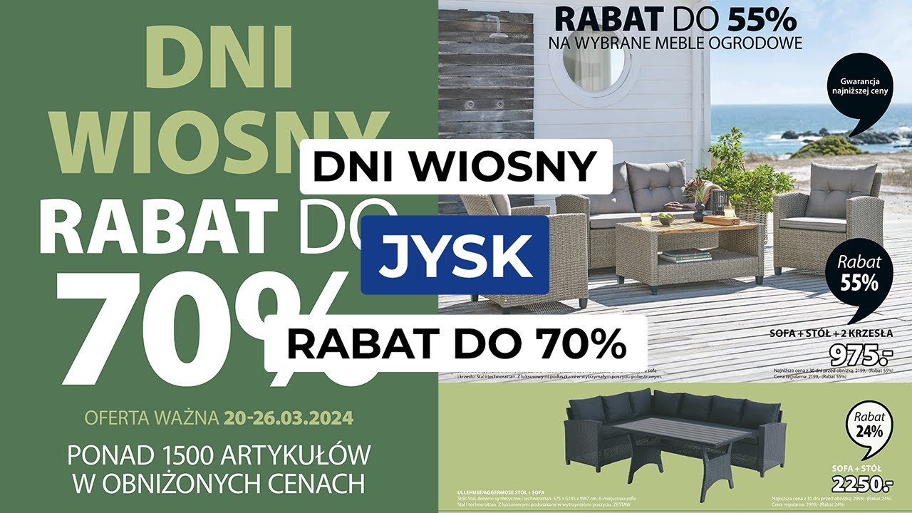 Dni wiosny w Jysk z rabatem do 70% | Ponad 1500 artykułów w obniżonych ...