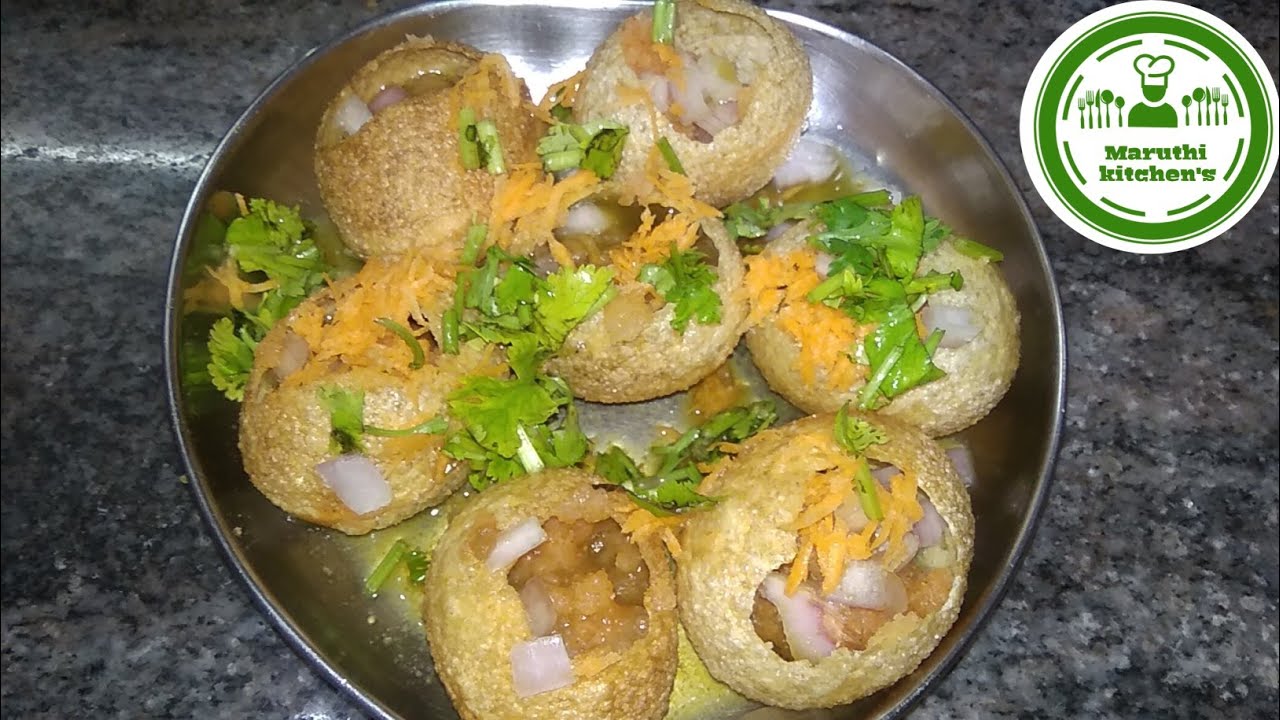 Pani Puri recipe in Tamil || road side pani Puri || MARUTHI KITCHEN'S ...