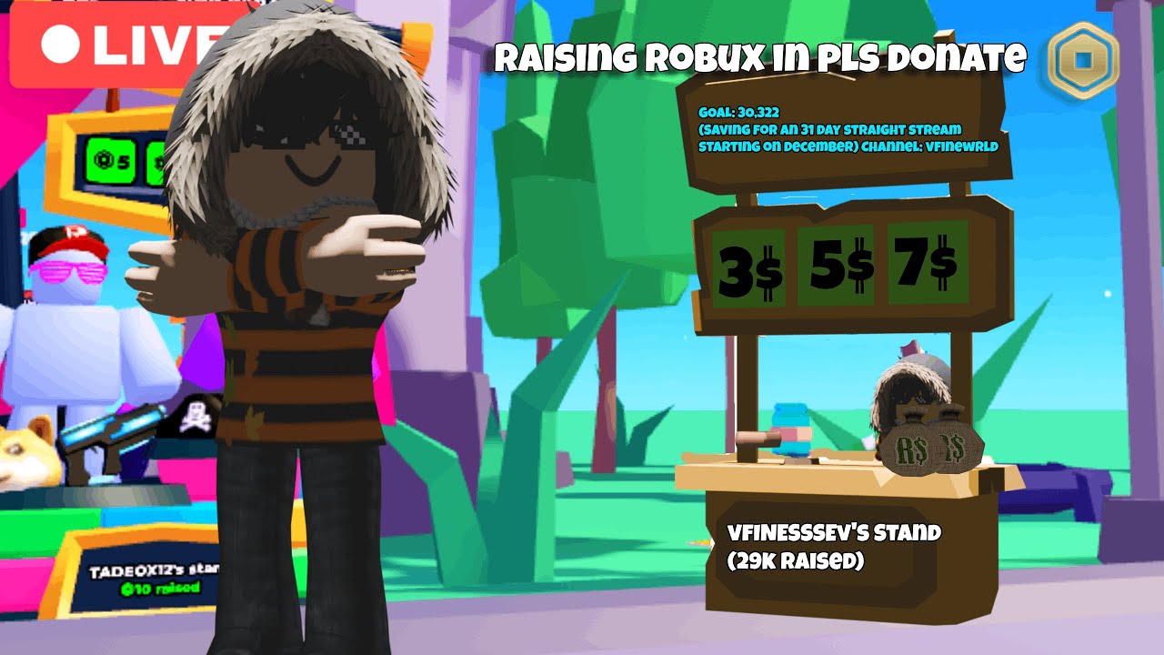 RAISING ROBUX IN PLS DONATE (WE HIT 1.4K SUBS) - YouTube