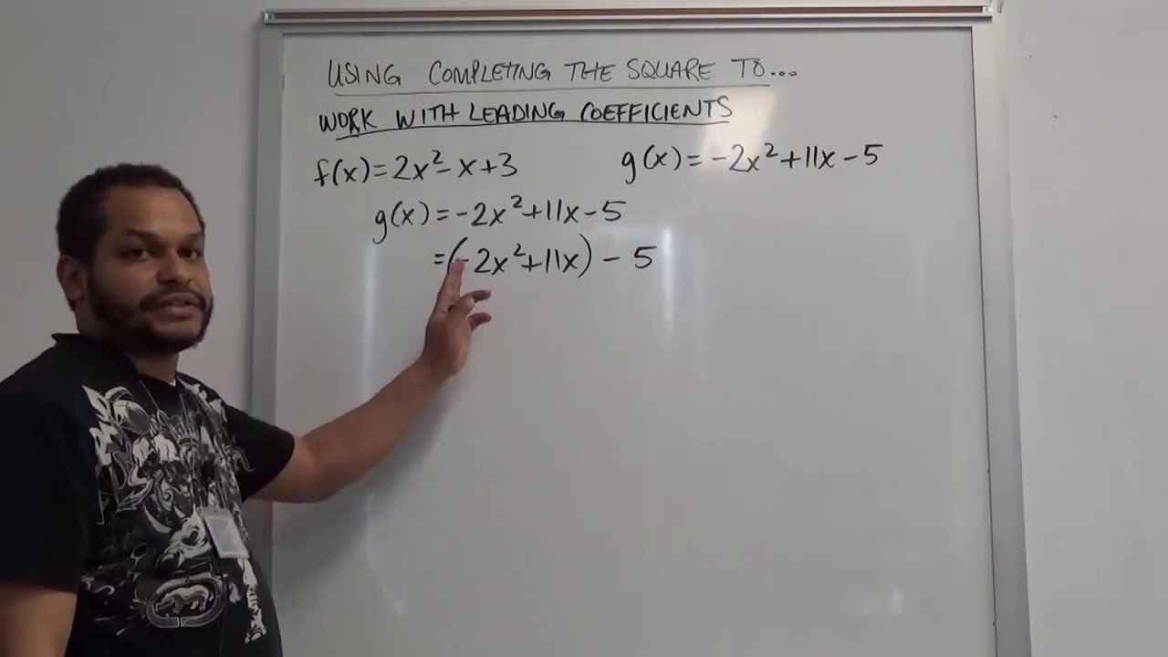 Completing the Square with Leading Coefficient Positive and Negative ...