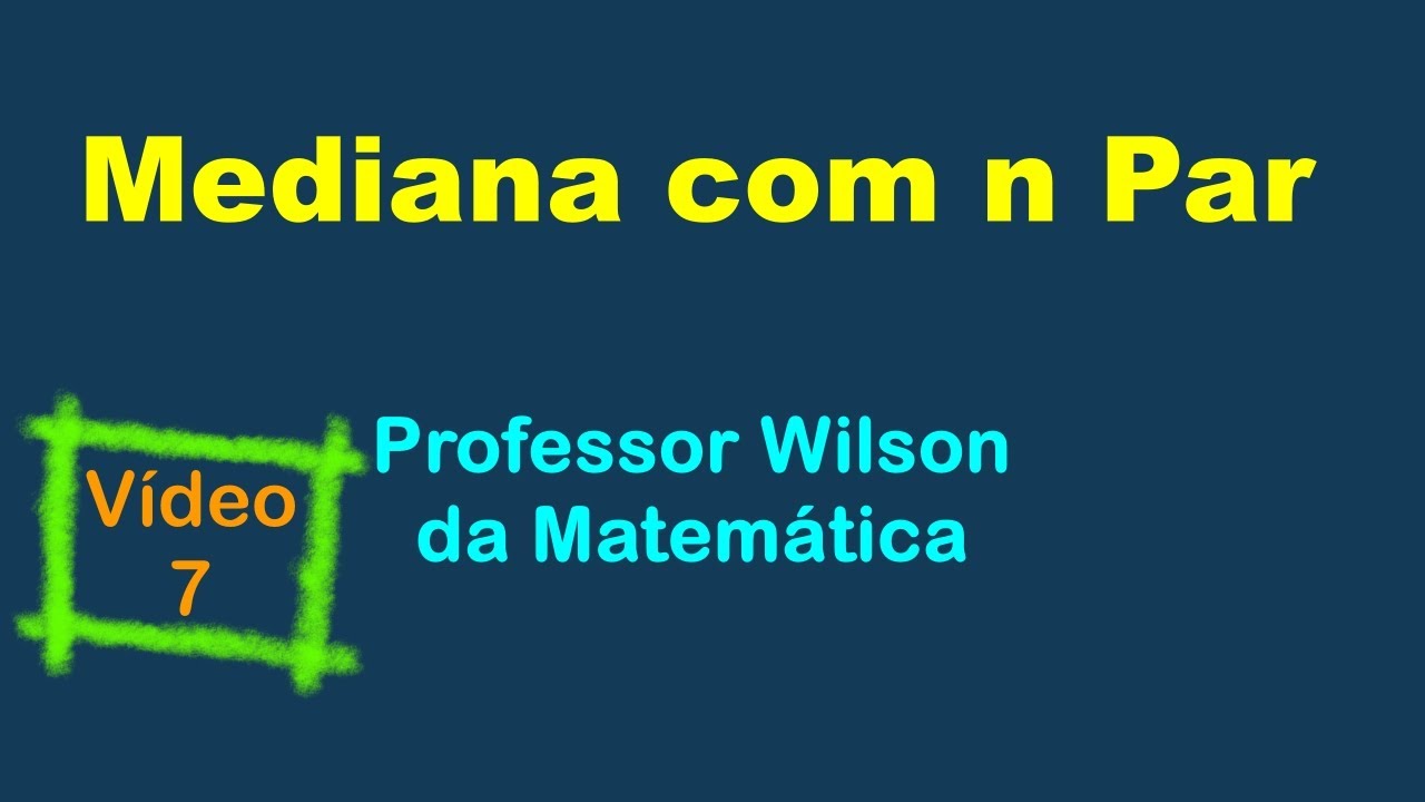 Como Calcular Mediana de n Par? - YouTube