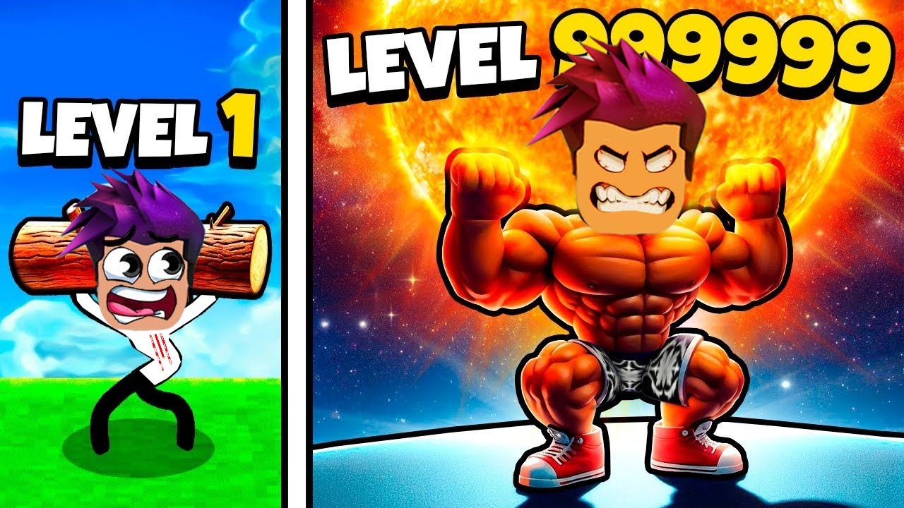 من عضلات 1 الى اقوة رجل معضل بالماب 999999 لعبة Roblox Youtube