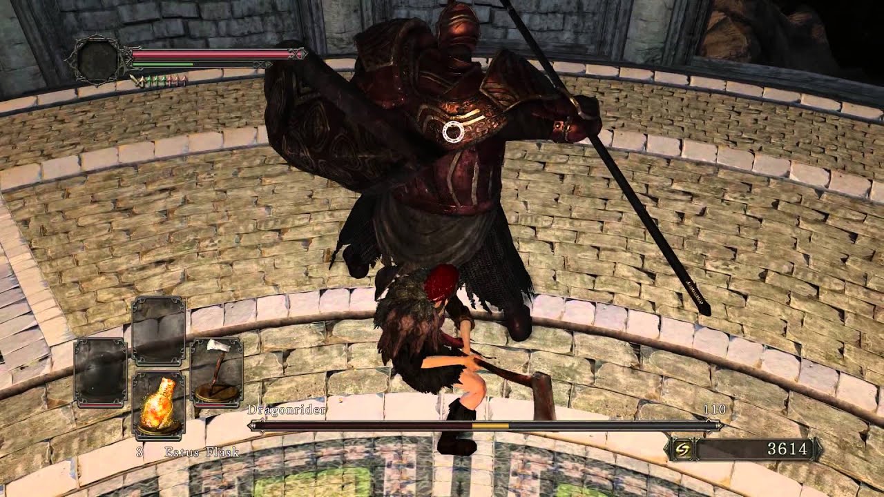Dark Souls 2 - Dragon Rider Boss Battle - YouTube