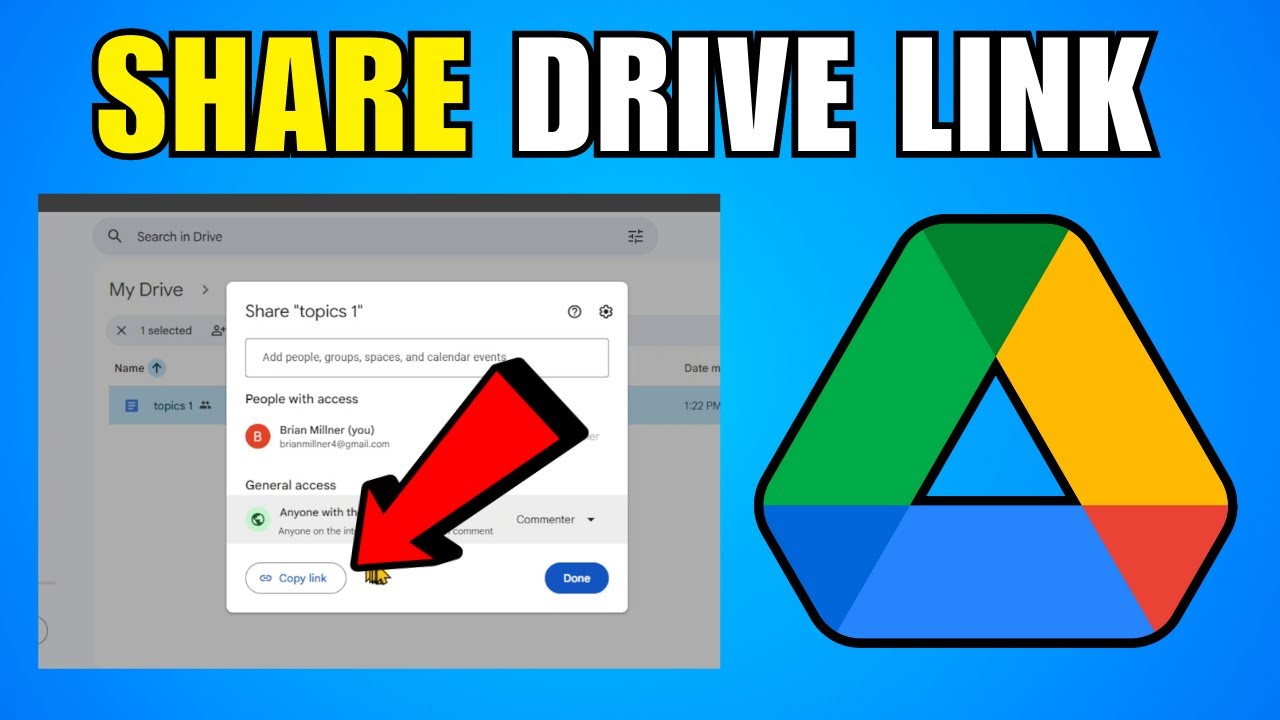 How To Create Google Drive Link To Share Files – Complete Guide - YouTube