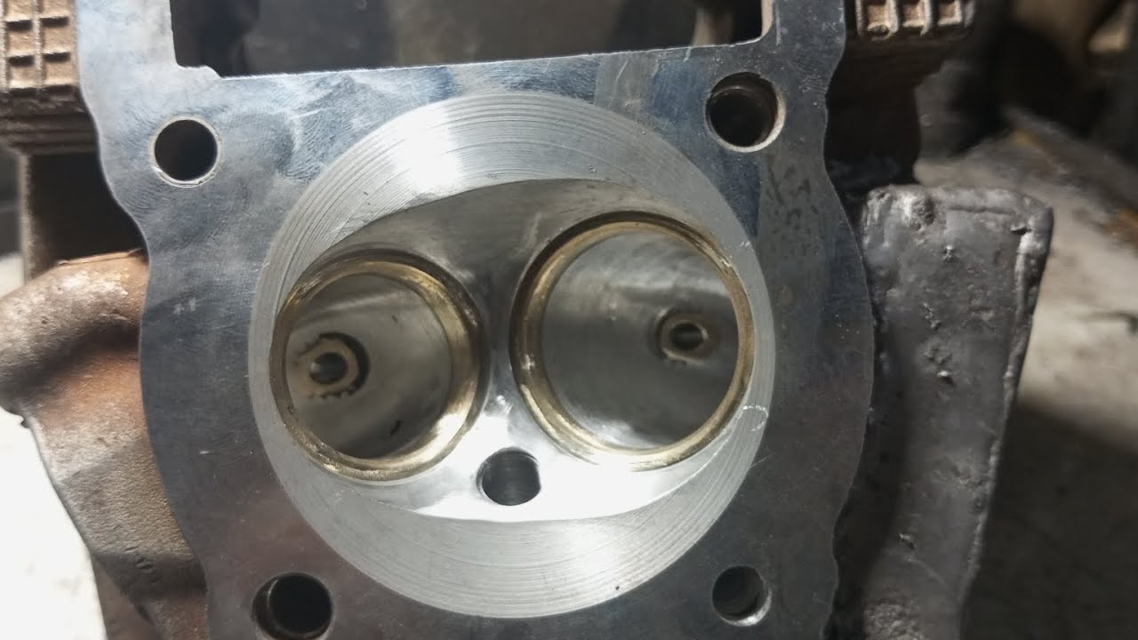 review cylinder head klx custom, bosh klep, seting klep albronze. - YouTube