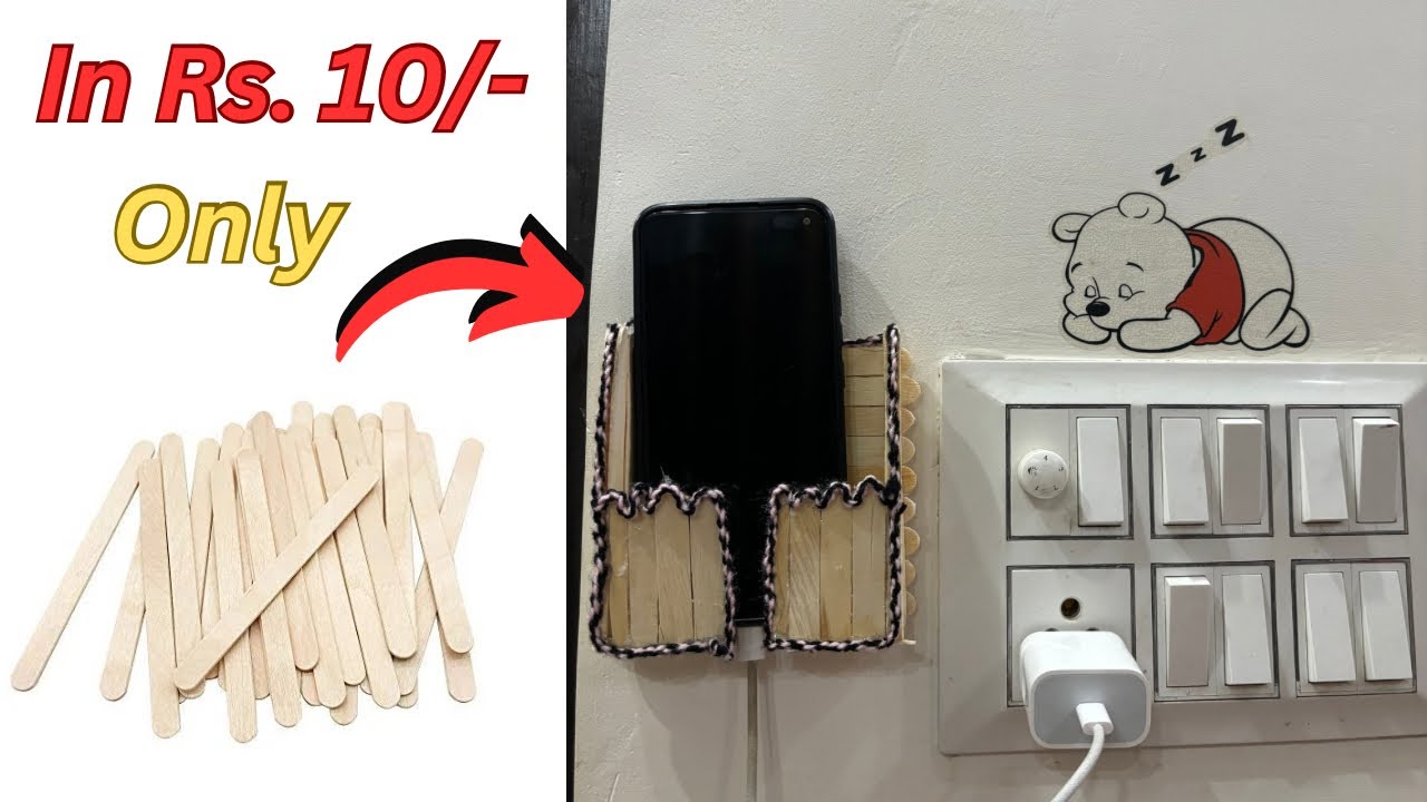 DIY || mobile Charging Stand || AC Remote Stand || Best Out Of Waste ...