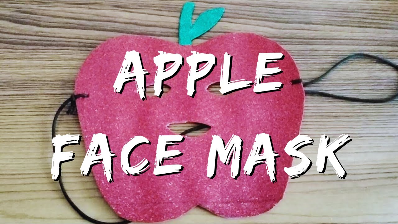 Apple face mask making for kids #lkg #craft #education - YouTube