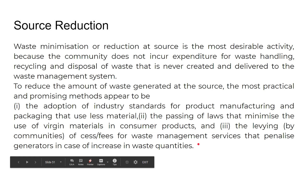 Unit 3 Source Reduction & Waste Minimization - YouTube
