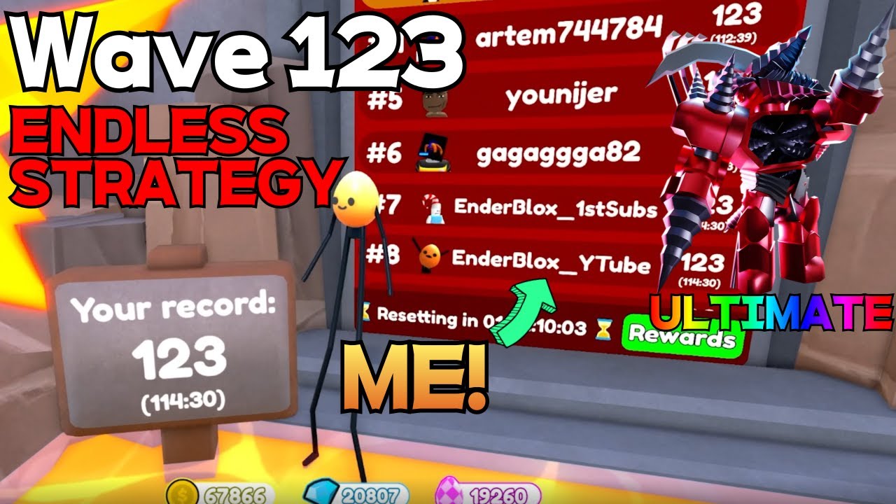 How to Beat Wave 123 and get UTDM(Ultimate Titan Drill Man) in ENDLESS ...