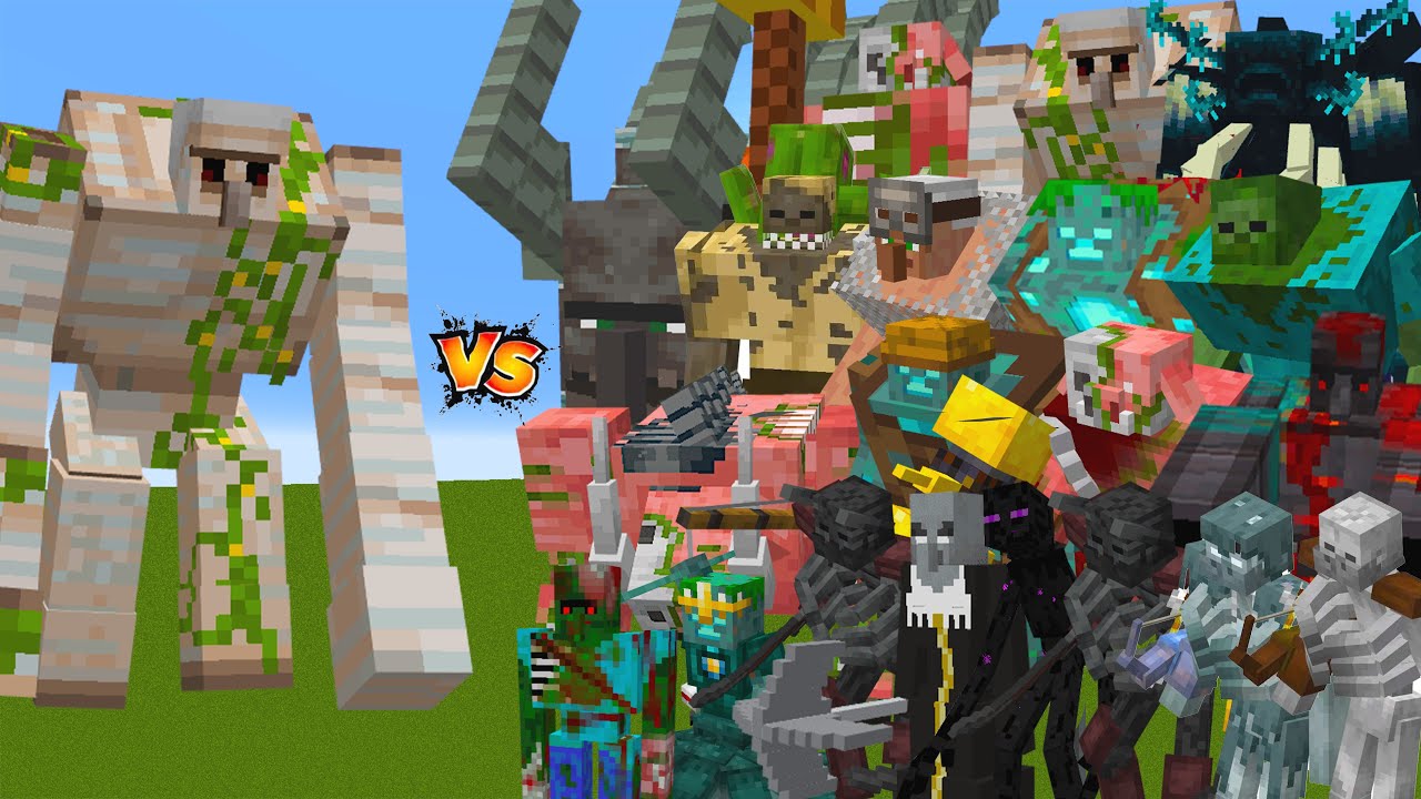 MUTANT IRON GOLEM VS ALL MUTANT MOBS - MINECRAFT MOBS BATTLE - YouTube