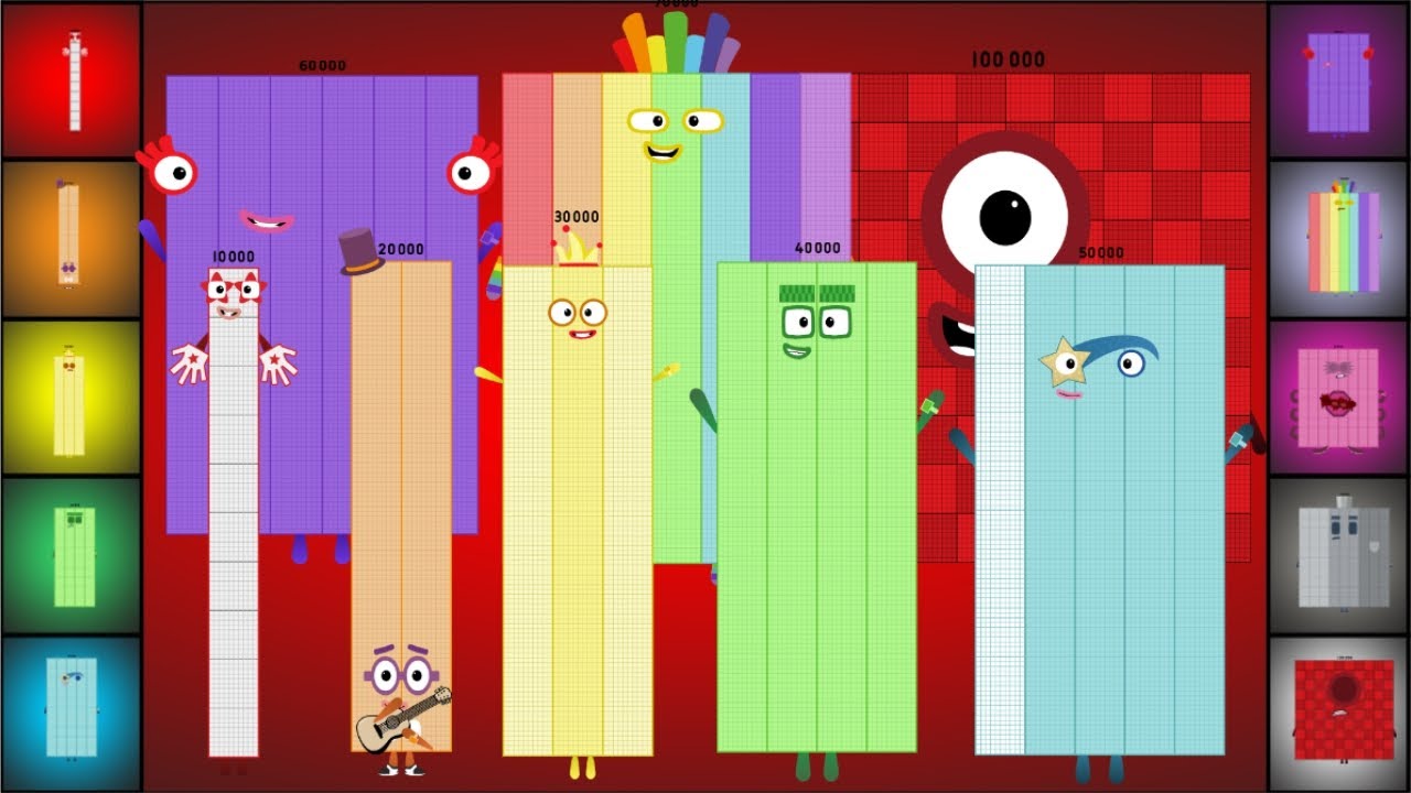Numberblocks Band (10K-100K): Guess the Hidden Pattern! - YouTube