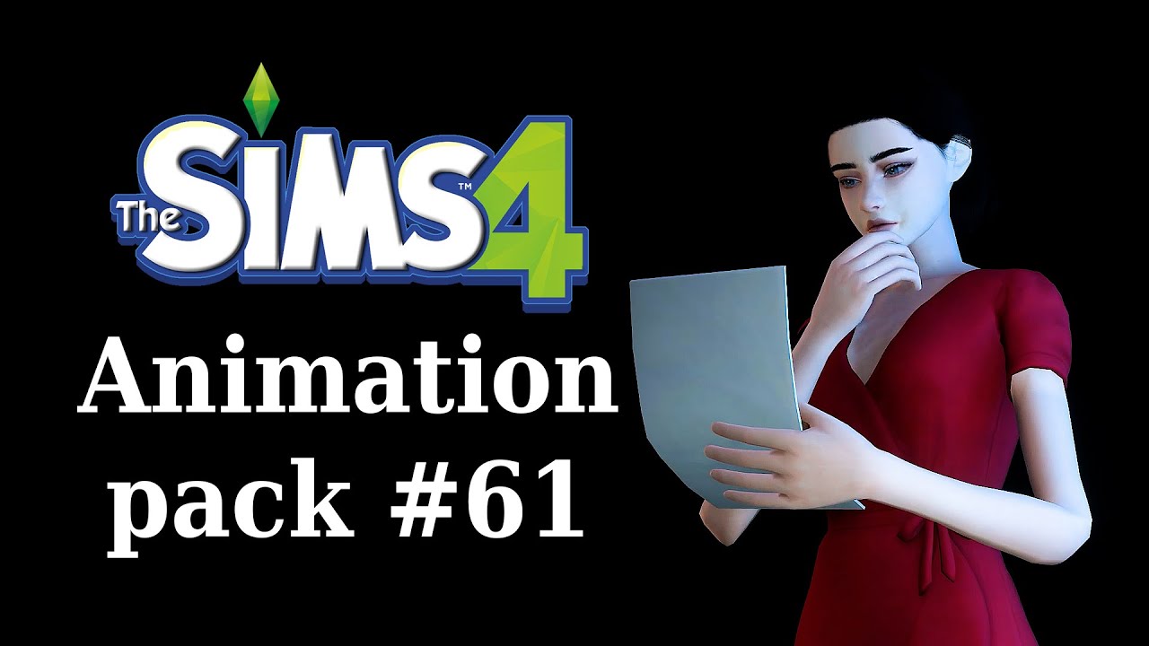 Animation Pack #61 - reads the letter | Анимации Симс 4 - читает письмо (Download) - YouTube