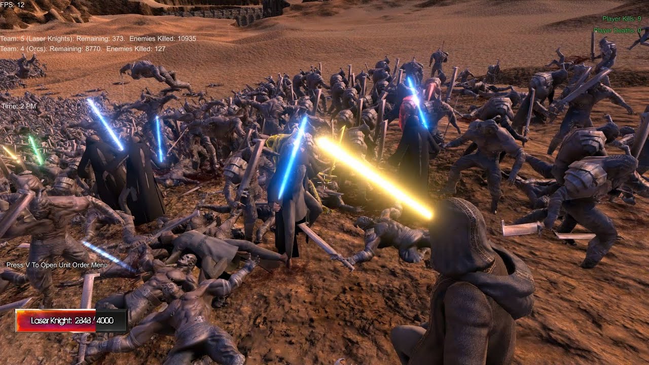 5 hundred laser knight vs 20 thousand orcs | UEBS - YouTube