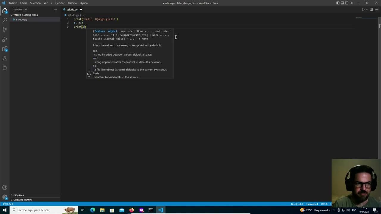 14 - Django Girls - Introduccion a python parte 7: guardar en archivo y ejecutar - YouTube