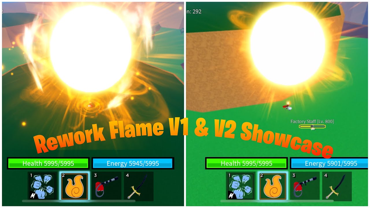 Rework Flame V1 & V2 Showcase on Blox Fruits! - YouTube