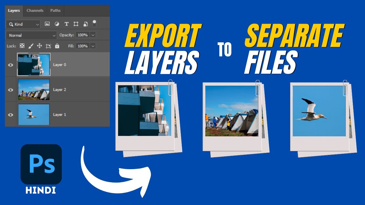 Export Layers to Files in Photoshop | Hindi - YouTube