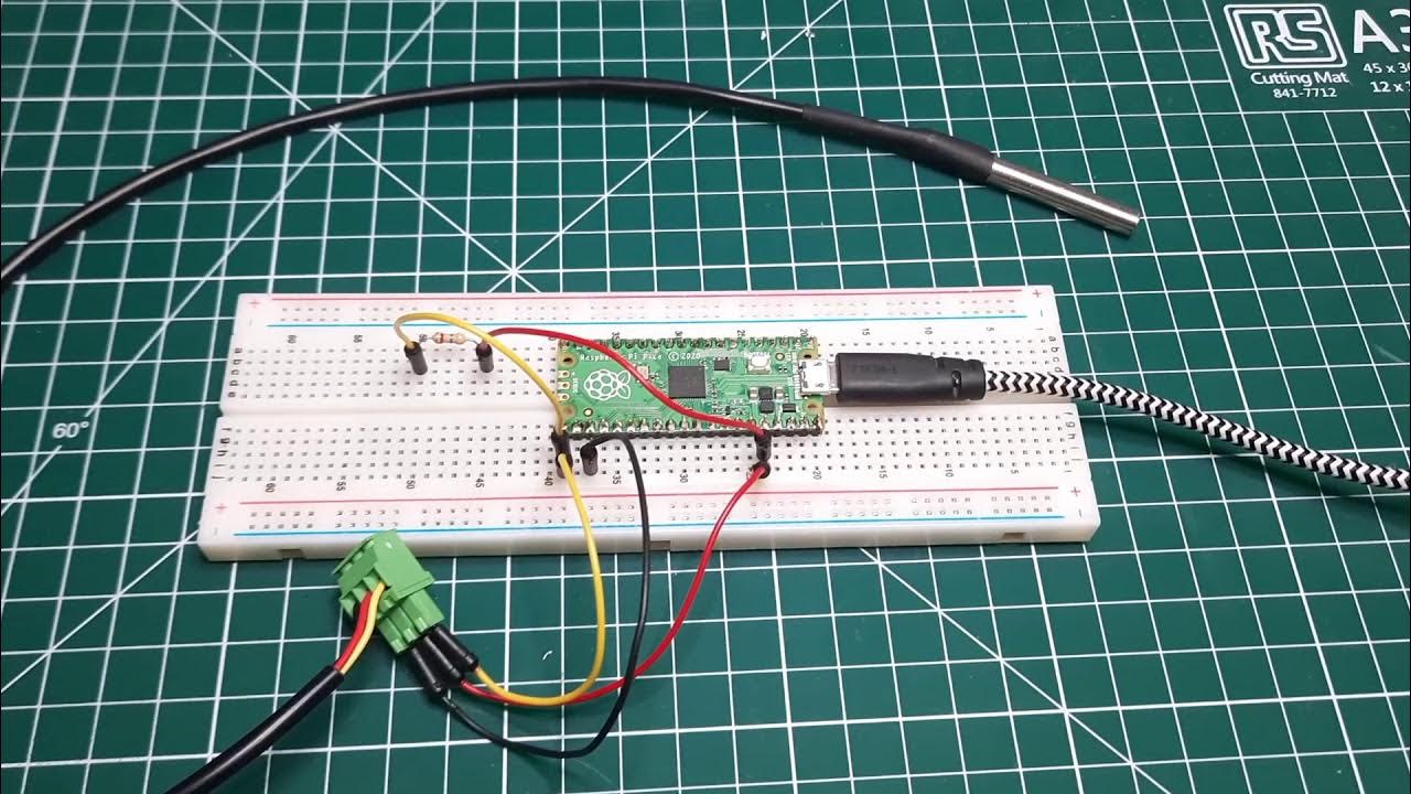 Raspberry Pico and Sensor DS18B20 Thonny Micropython - YouTube