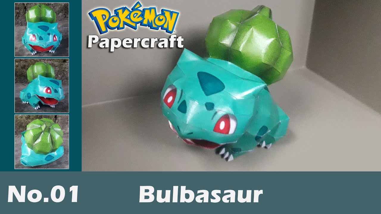 Bulbasaur Paper Craft| Making an EASY Pokemon Paper Craft - YouTube