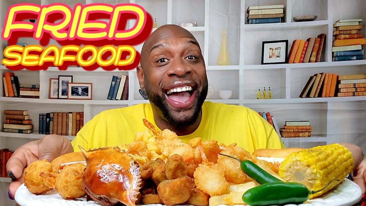 FRIED SEAFOOD FEAST MUKBANG 해물먹방 ... EATING SHOW 먹방 ... CAPTAIN D'S ...