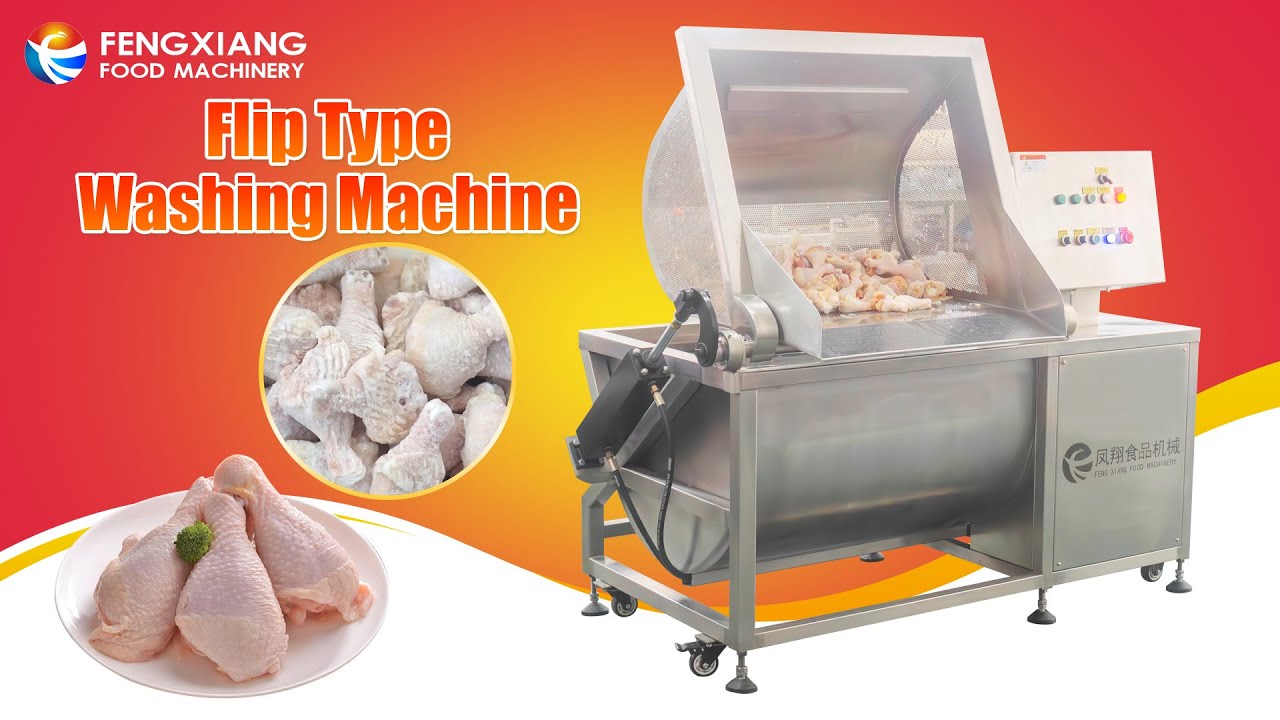 Flip Type Washing Claning Machine for Thawing Chicken Legs - YouTube Music