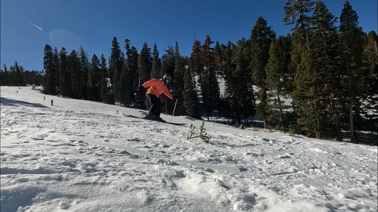 snowboarding and skiing at Northstar - YouTube