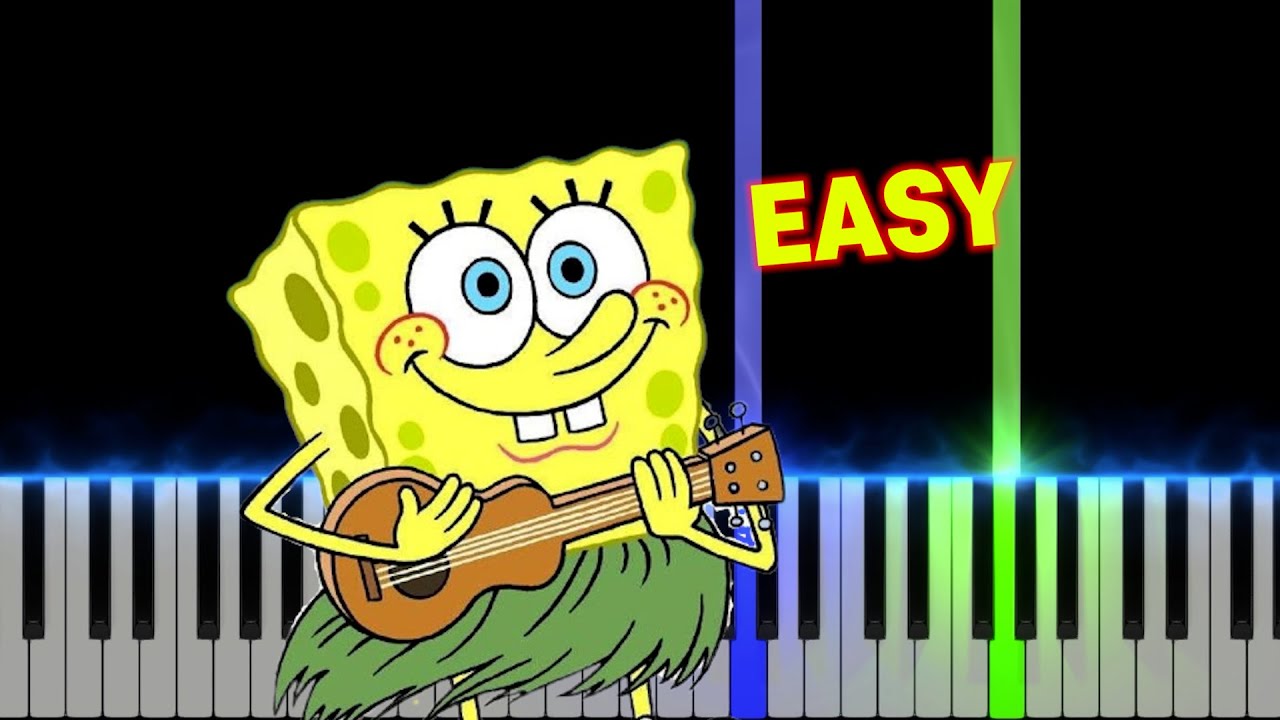 SpongeBob SquarePants Theme Song | EASY Piano Tutorial - YouTube
