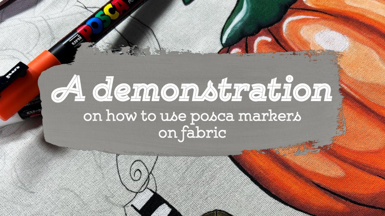 How to use posca markers on fabric / Como usar a caneta posca em tecido ...