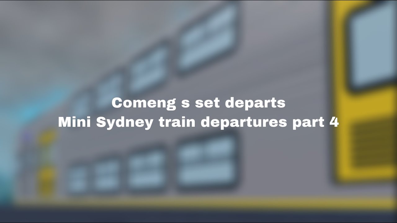 Comeng s set departs but the sound is realistic - MST2 departures part ...