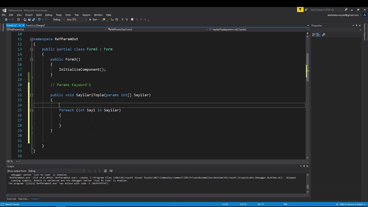 C# Params Keyword'ü - YouTube