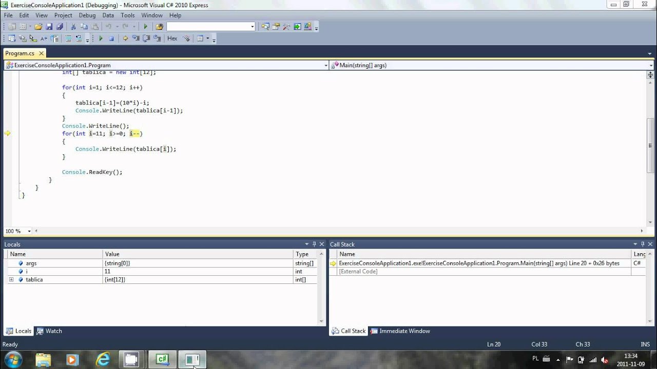 Debugging w Microsoft Visual Studio - YouTube