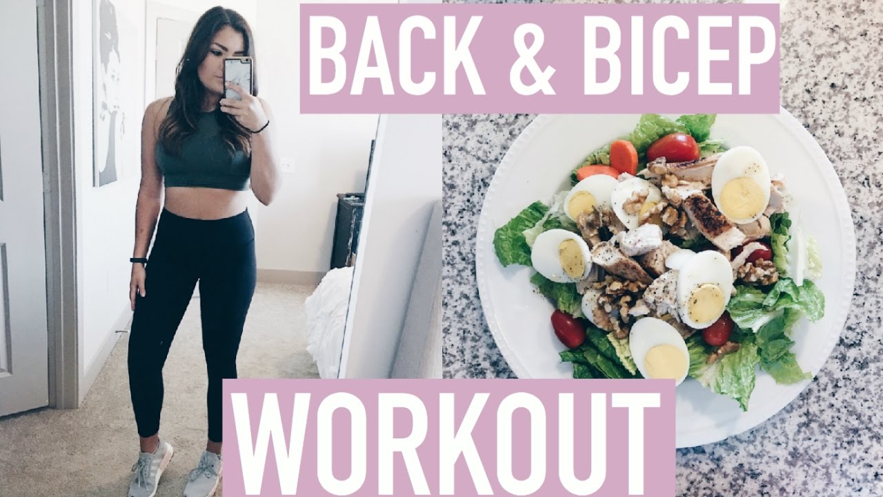 BACK + BICEP WORKOUT & MY WORKOUT SPLIT - YouTube