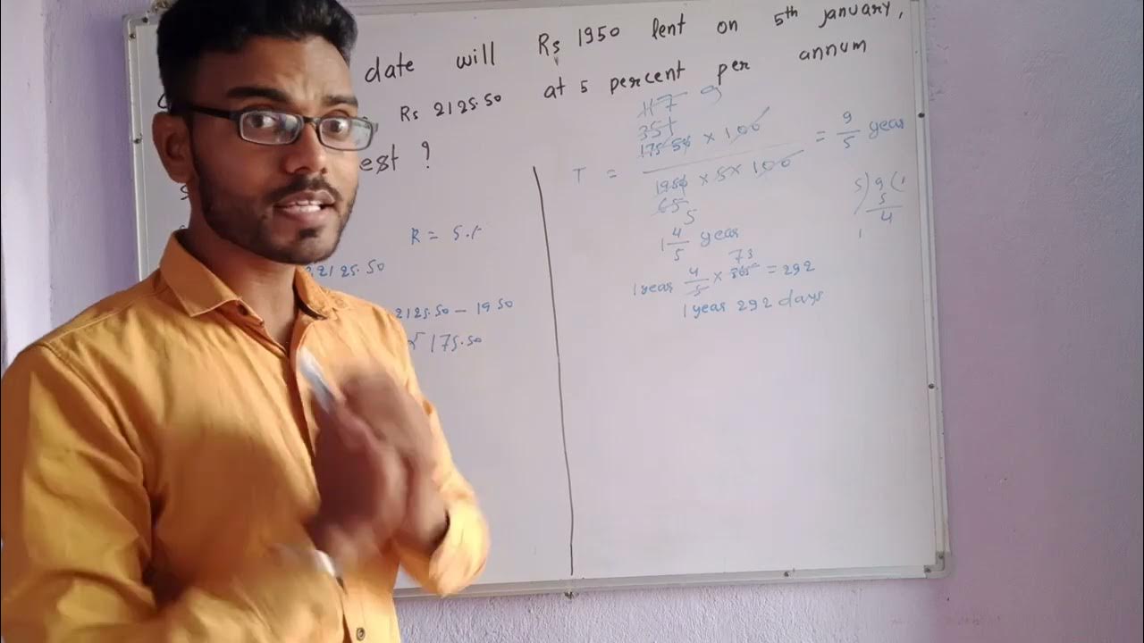Questions of simple interest class 8 - YouTube
