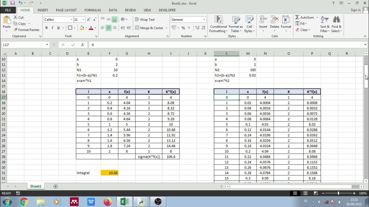 Integral Numerik Berbasis Metode Trapezoid Multigrid Menggunakan Excel dan Python 3 - YouTube