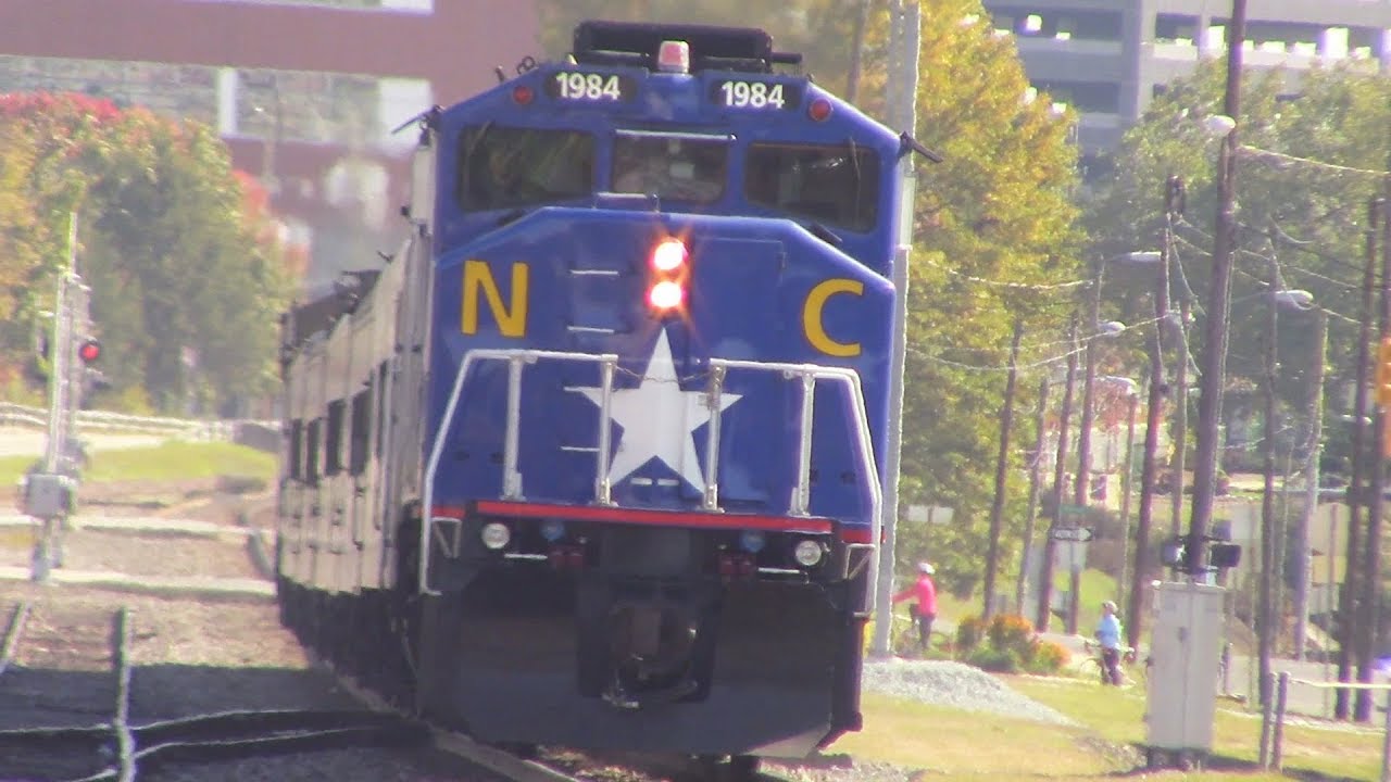 Amtrak Piedmont Train 75 Arriving And Departing Durham, NC - YouTube