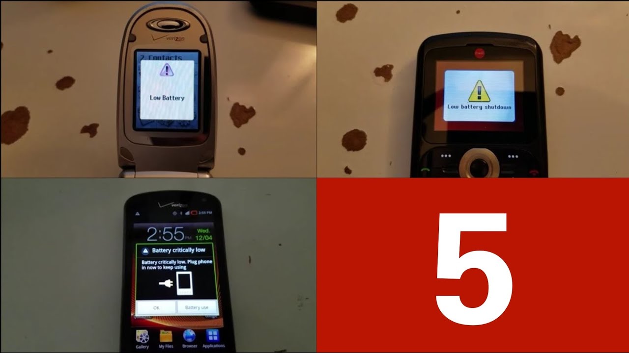 Battery low/Battery empty alert collection (PART 5) - YouTube
