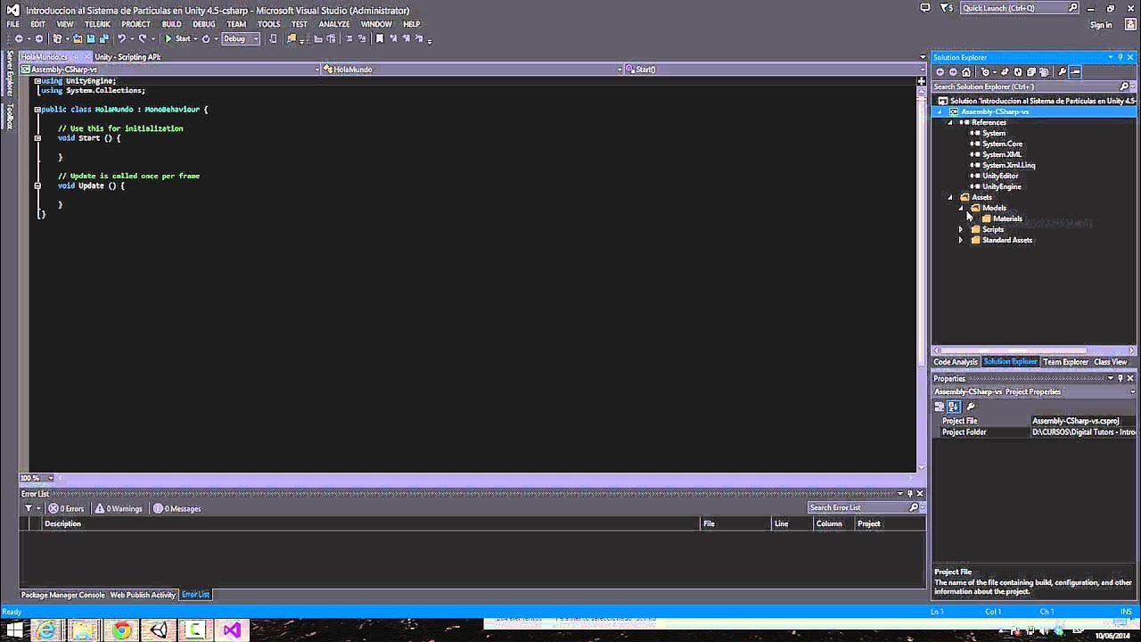 Usar Microsoft Visual Studio 2013 como Editor de Codigo de Unity 4.5 ...