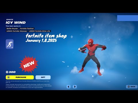 Fortnite item shop update New Emote *ICY WIND* - YouTube