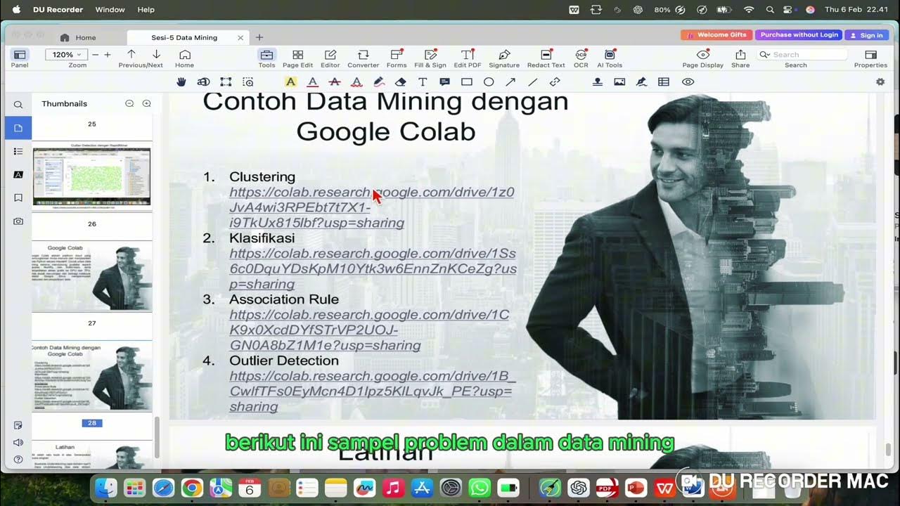 Sampel Model-Model Data Mining dengan Colab - YouTube