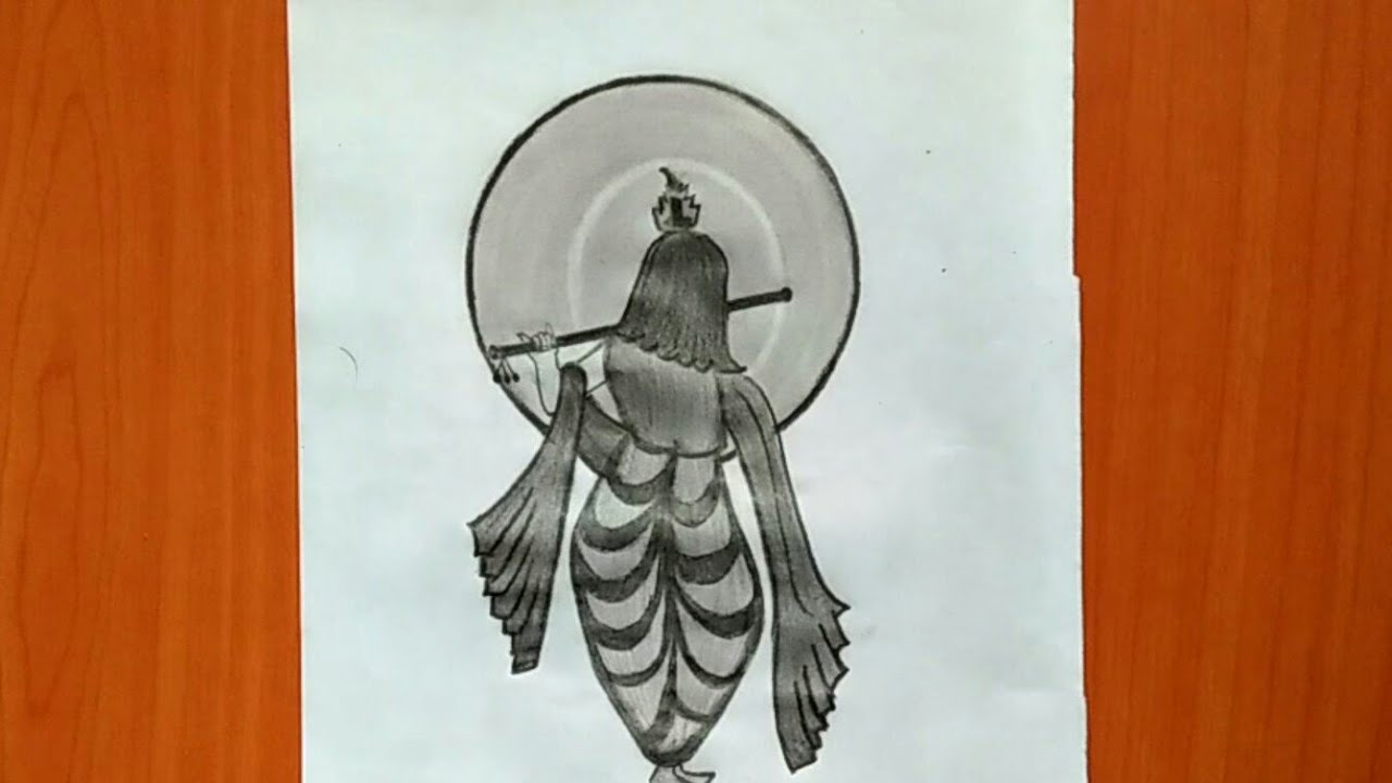 Very easy line art by balkrishna,krishna thakur drawing,how to draw bal ...