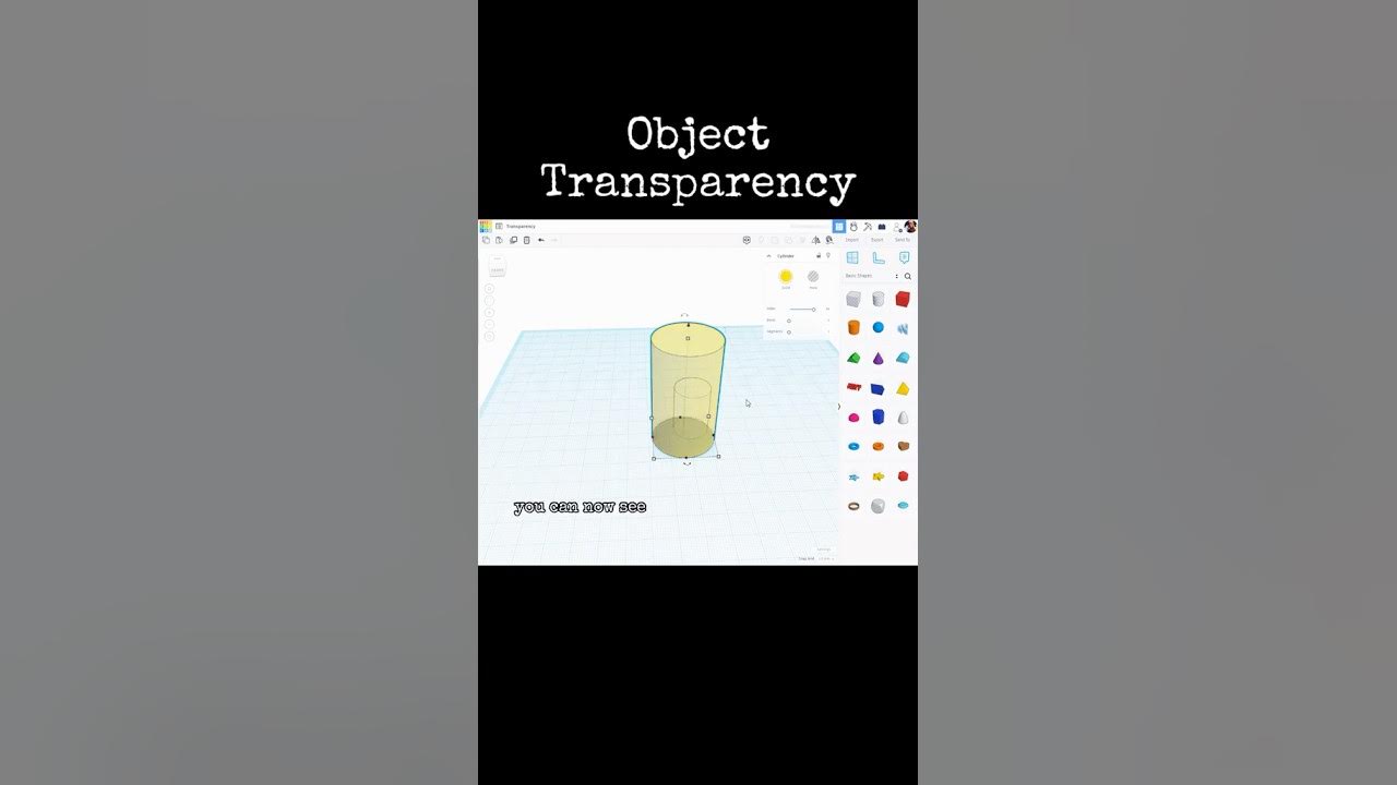 TinkerCAD Tips! Object Transparency. #tinkercad #caddesign #3dprintable #3dprinting - YouTube