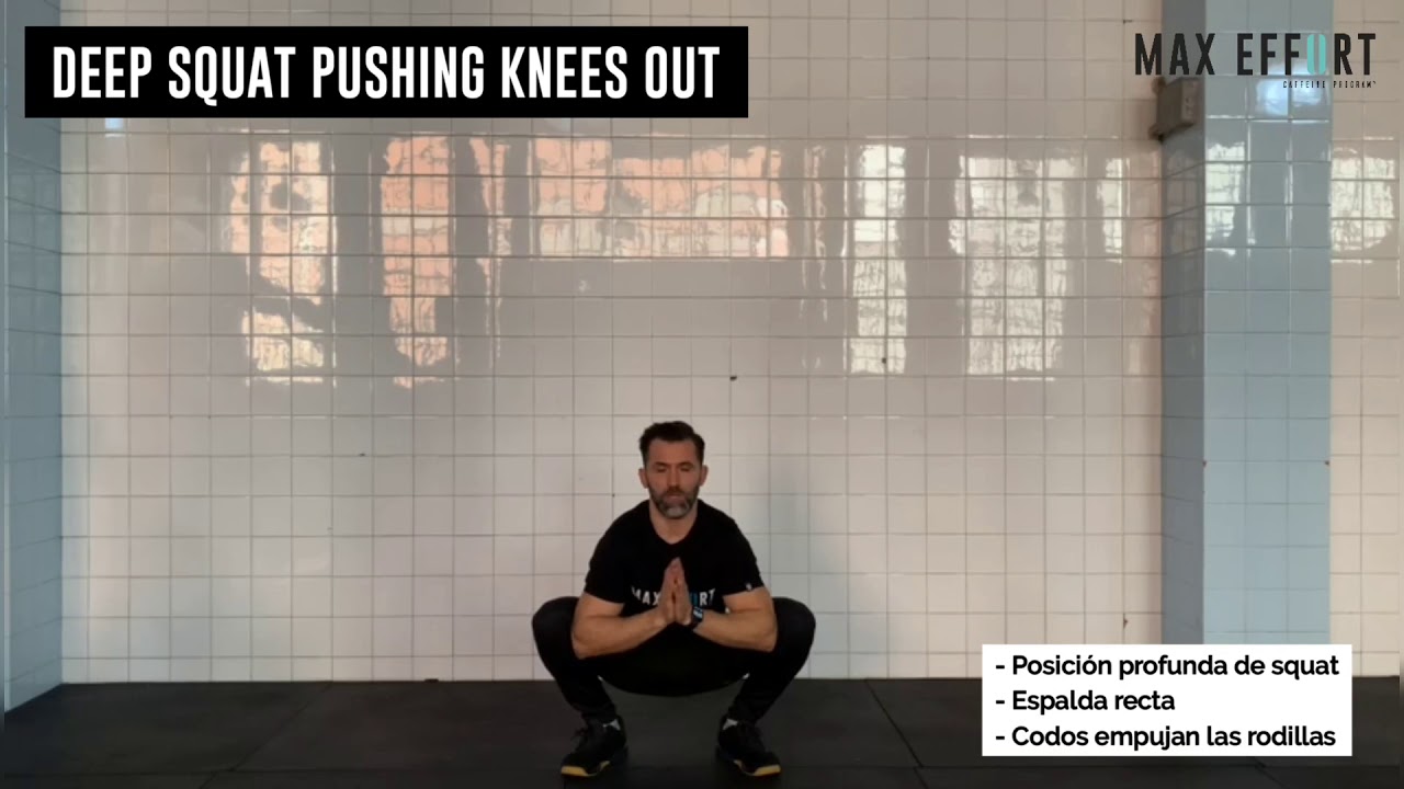 DEEP SQUAT PUSHING KNEES OUT - YouTube