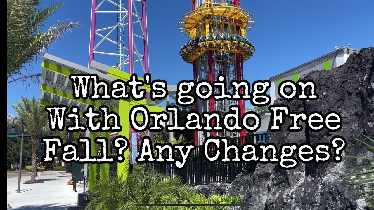 Orlando Free Fall Drop Tower August 2022 Update at Icon Park in Orlando ...