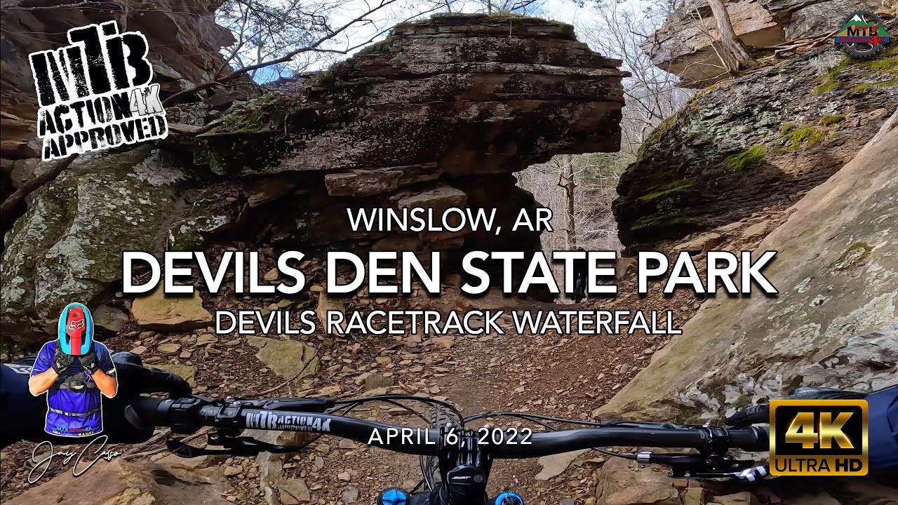 MTB Riding Devils Racetrack at Devils Den State Park | Waterfall | NEW ...